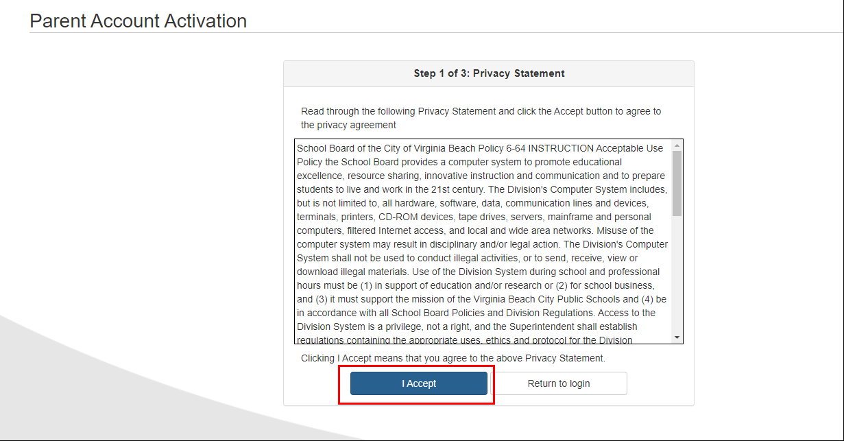 How to Activate ParentVue Account