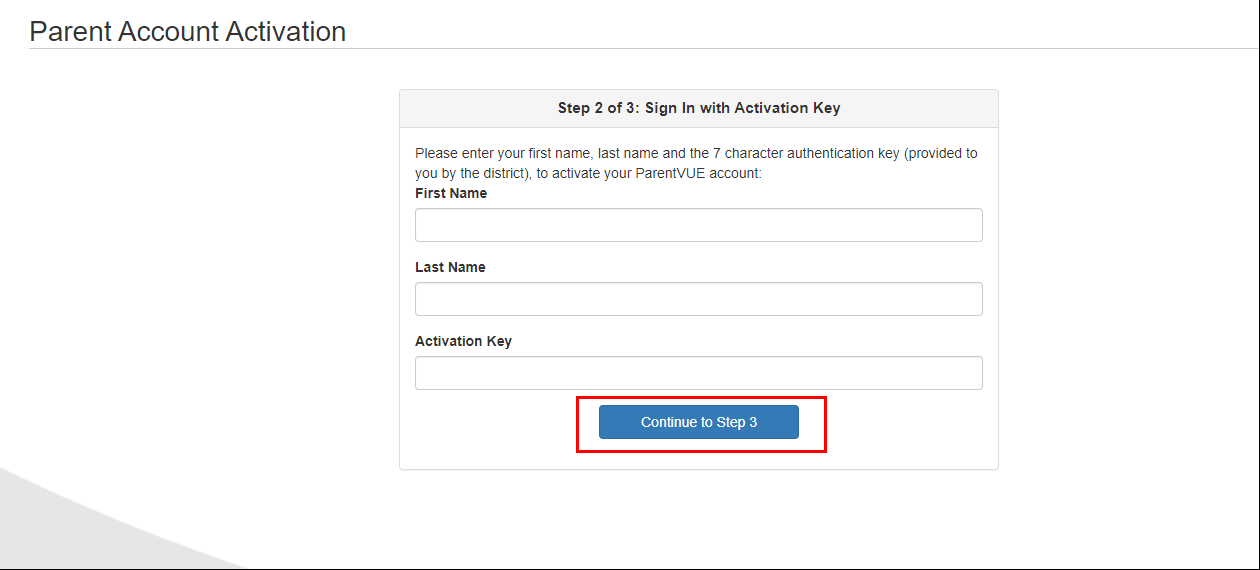How to Activate ParentVue Account